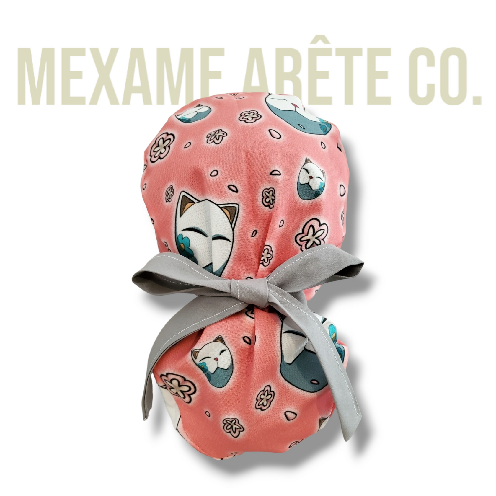 Scrub Cap Traditional Japanese Cat with flowers – Arête by Beasley